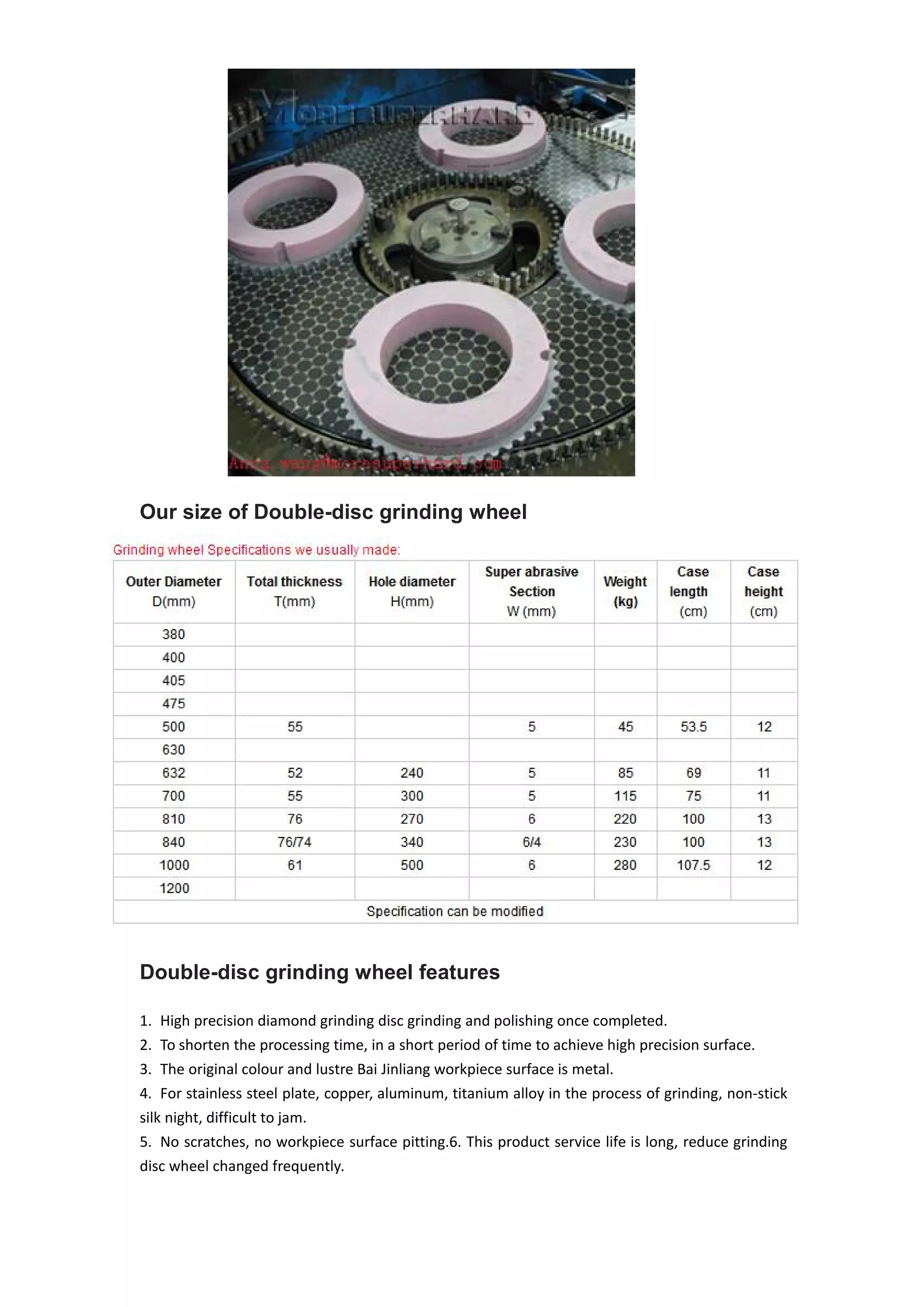 Double disc cbn diamond grinding wheel | PDF