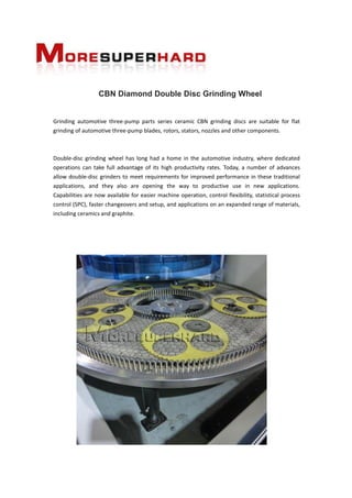 Double disc cbn diamond grinding wheel | PDF