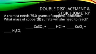 Intro to Chemistry Double Displacement Notes | PPTX