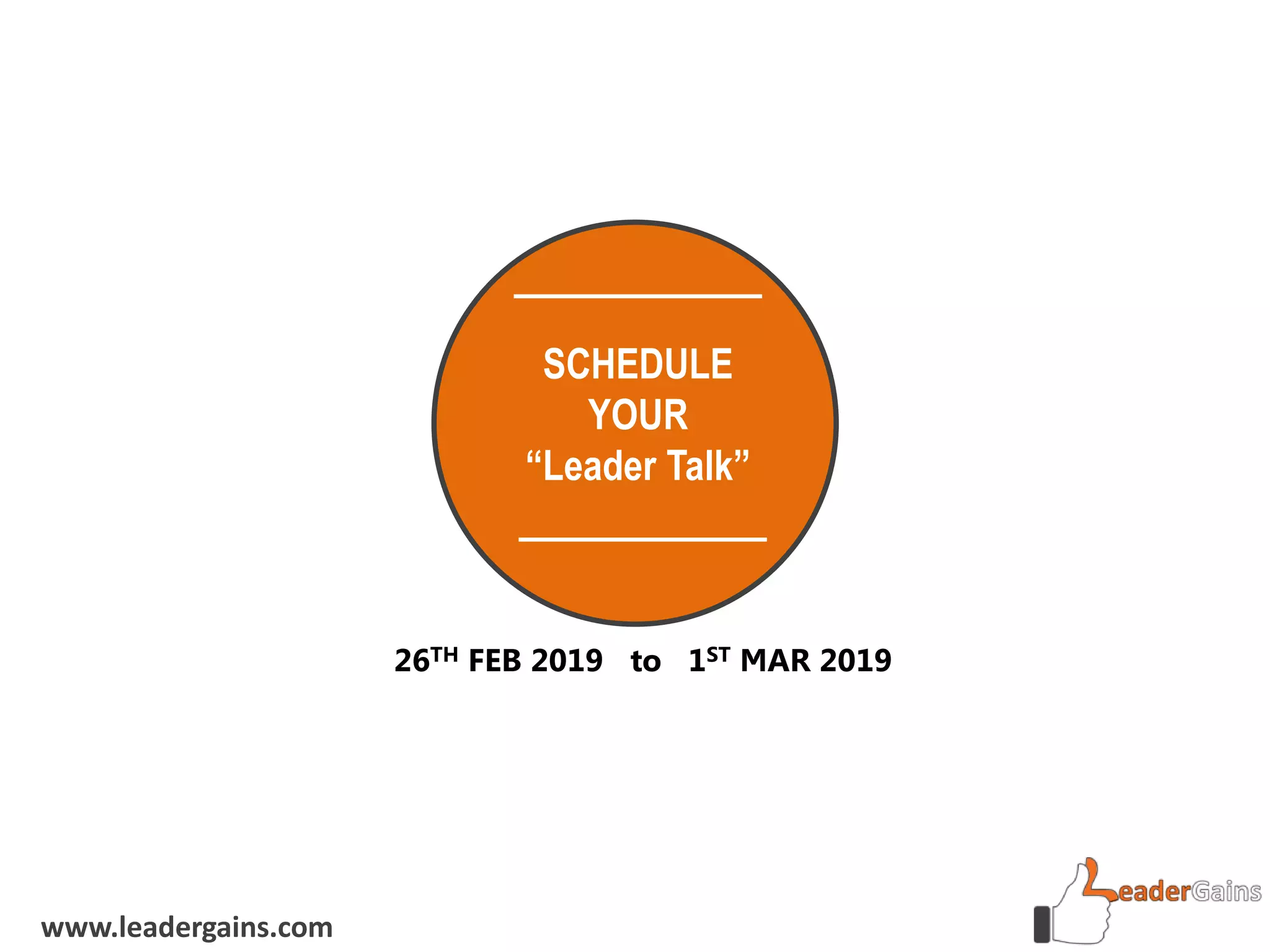Leader's Talk with LeaderGains | PPT