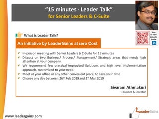 Leader's Talk with LeaderGains | PPT
