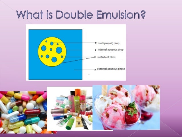 "Double emulsion"