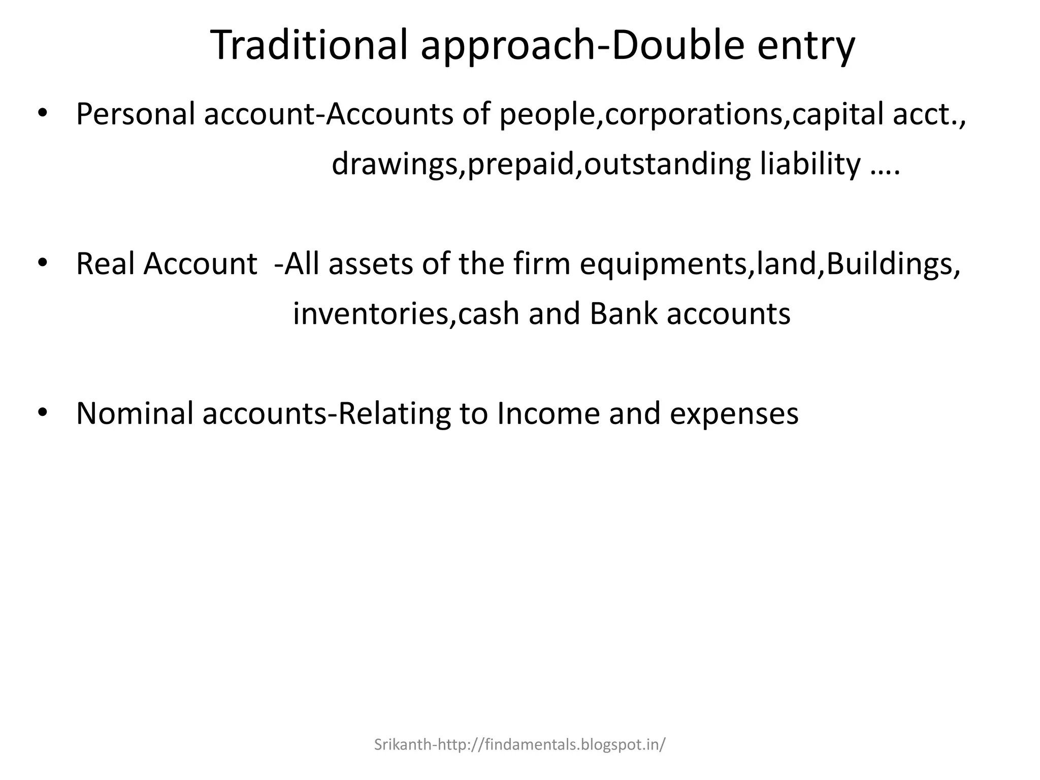 Double entry debit credit matrix (modern and traditional approach ) | PPTX