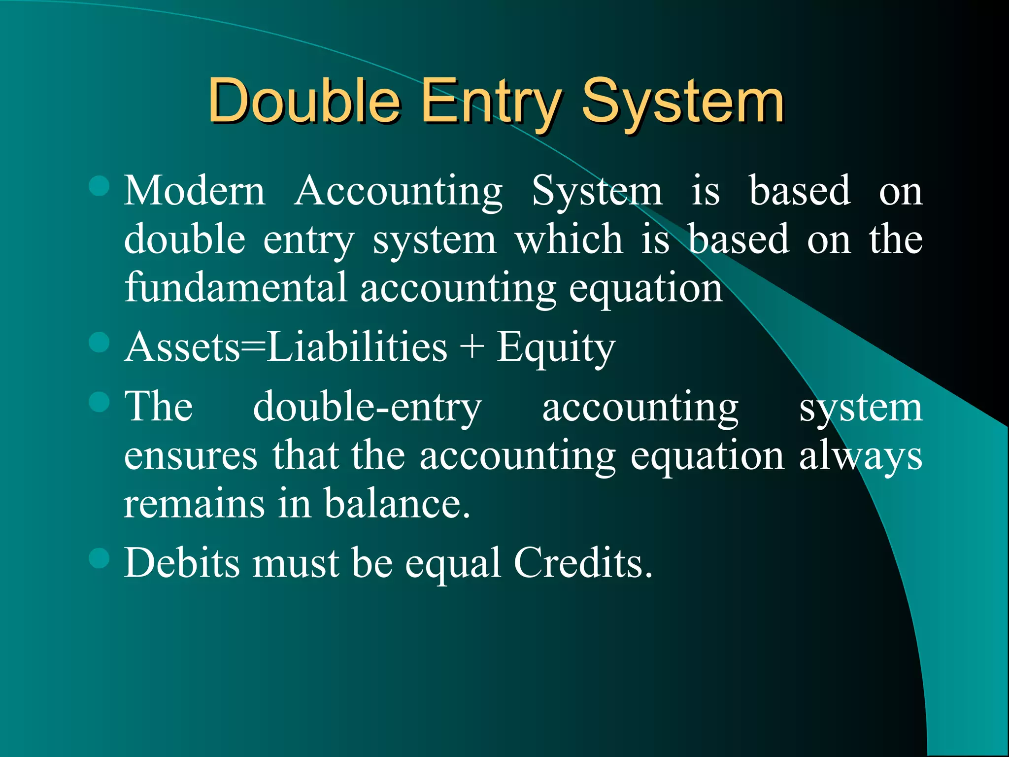 Double entry systme | PPT