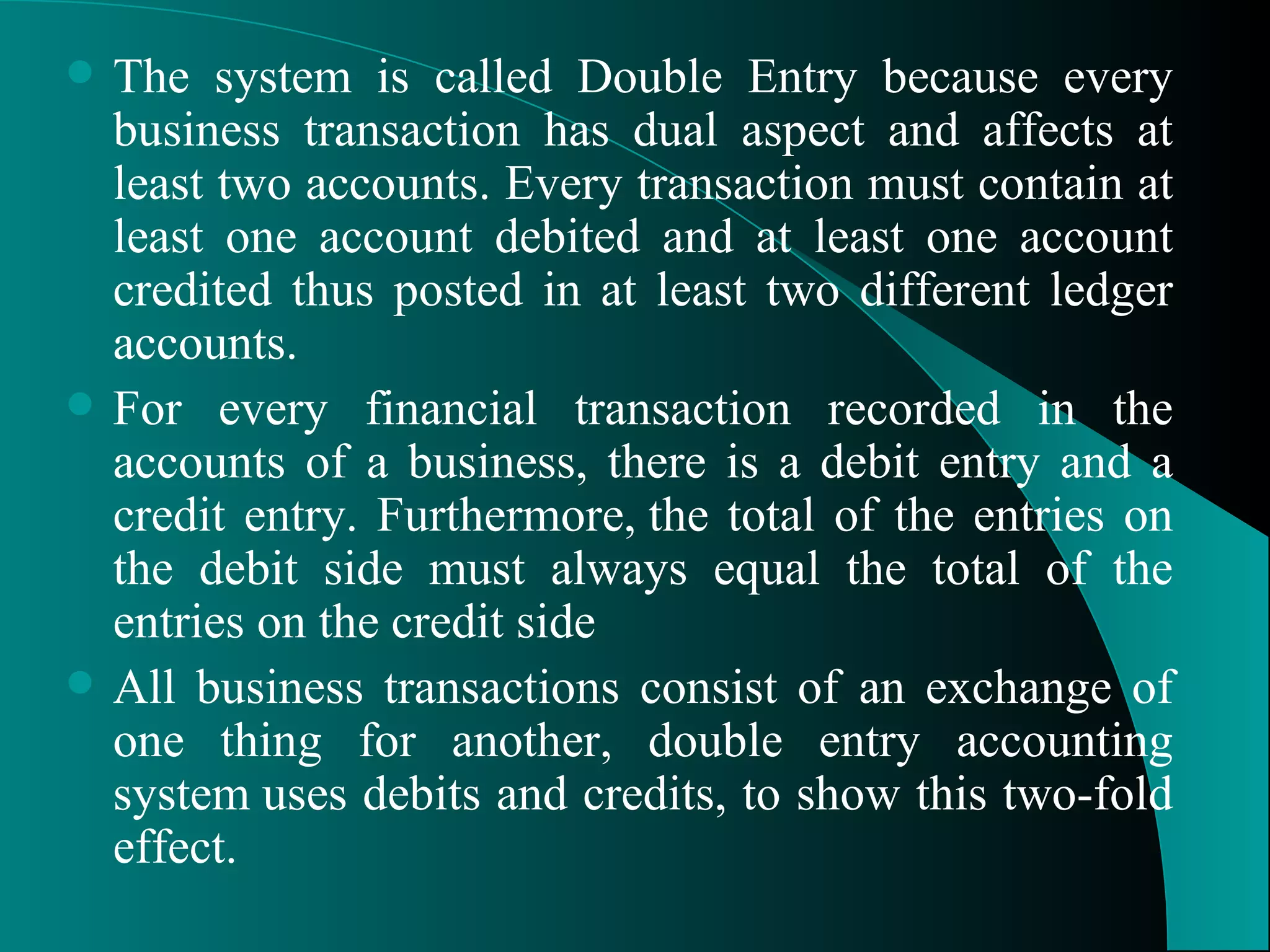 Double entry systme | PPT