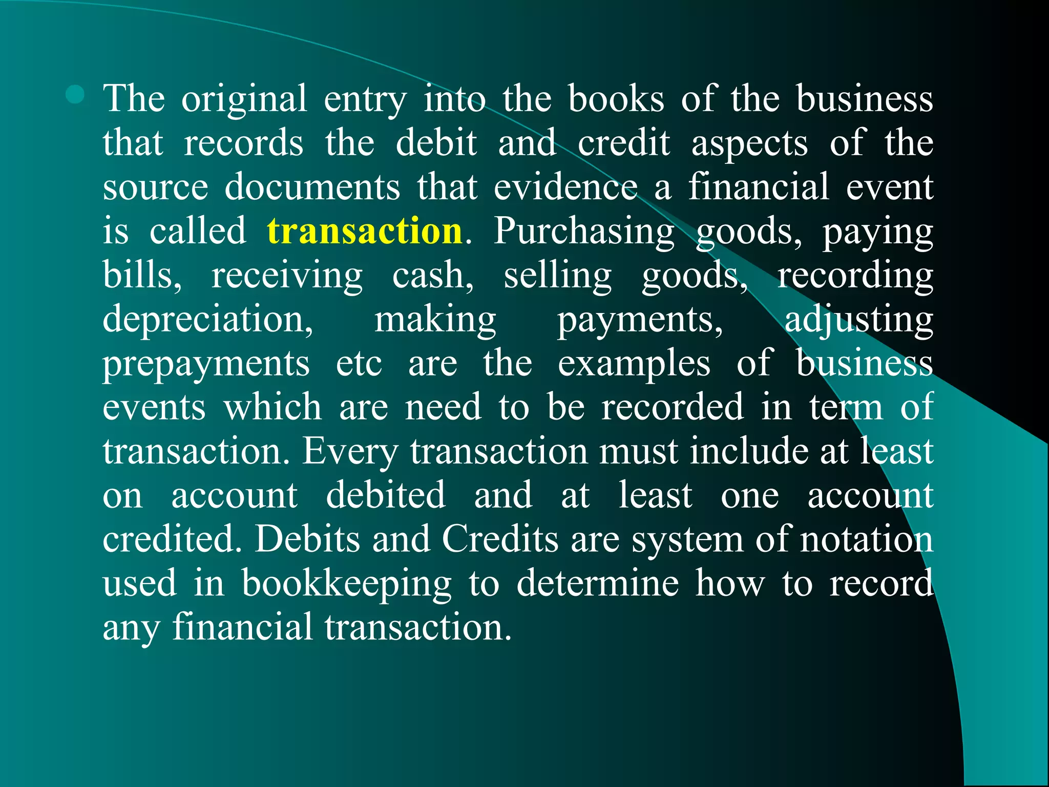 Double entry systme | PPT