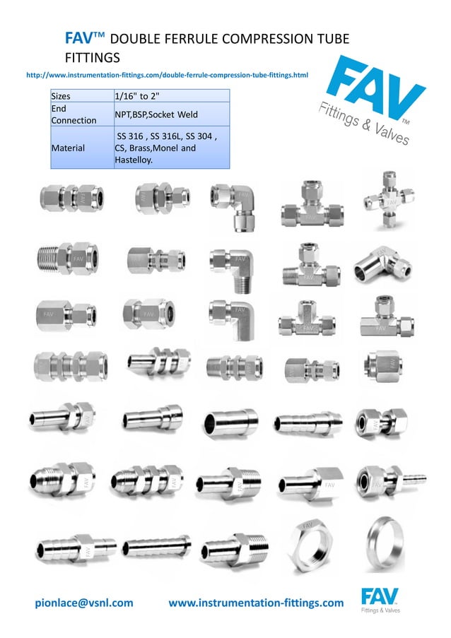 Double ferrule compression tube fittings | PDF