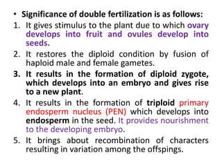 Double fertilization | PPT