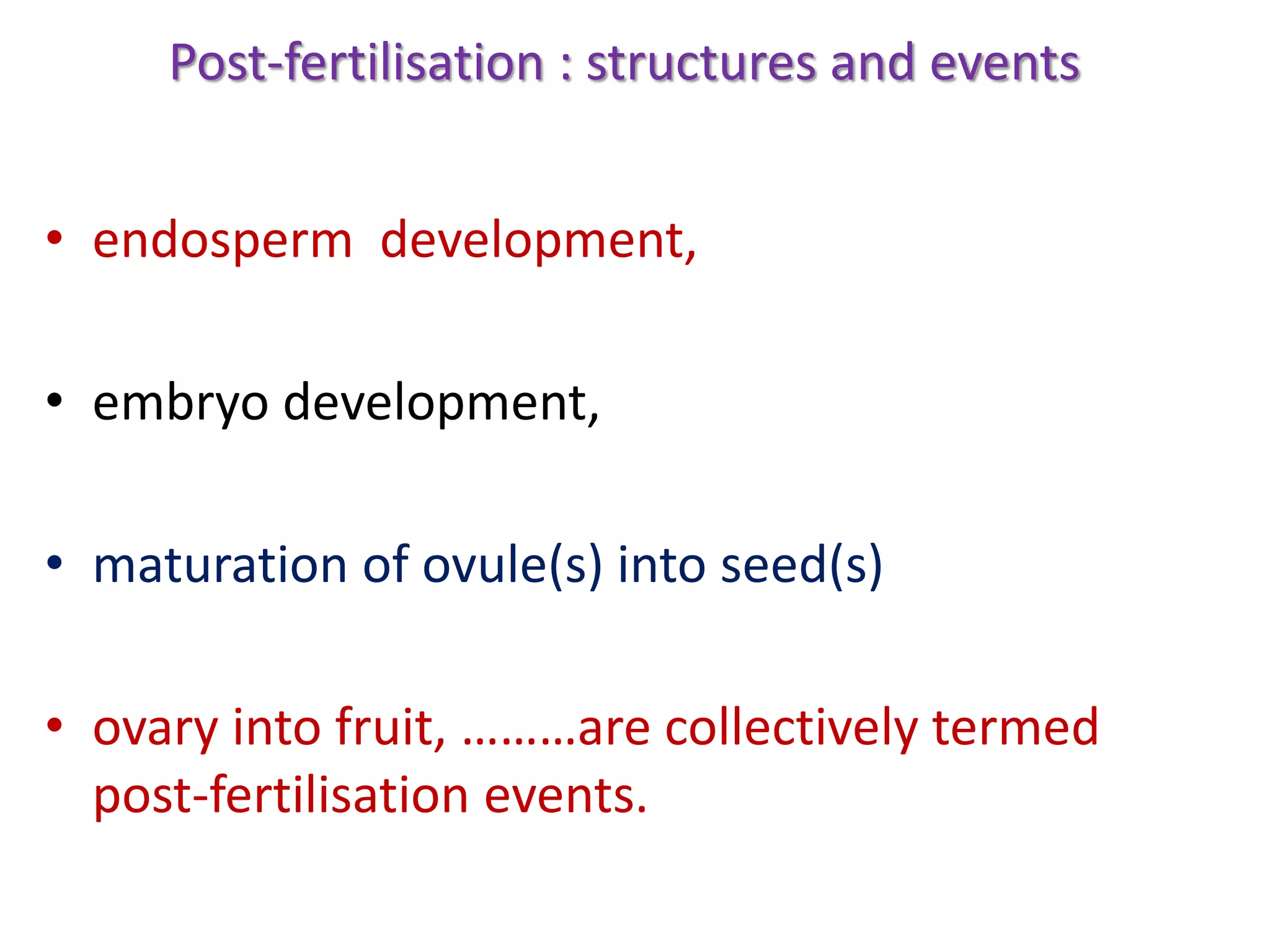 Double fertilization in plants, Monocot and Dicot embryo, Endospermic ...