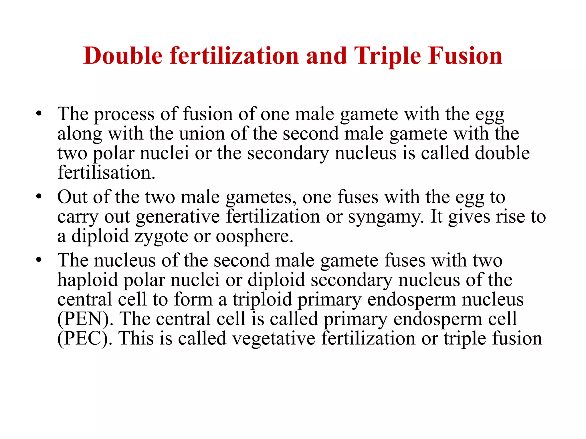 Double fertilization & triple fusion | PPTX