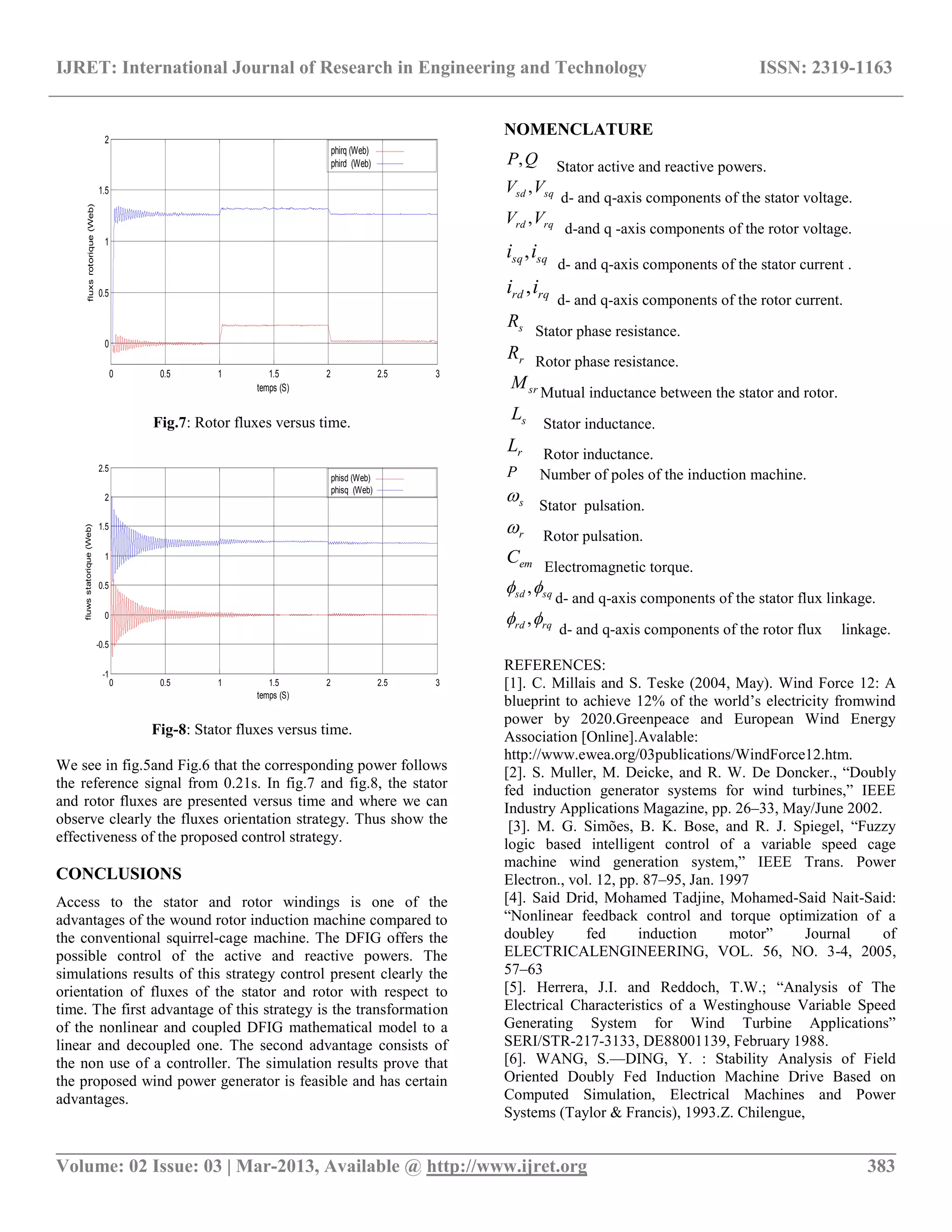 Double Flux Orientation Control For A Doubly Fed Induction Generator Based Wind Turbine Pdf