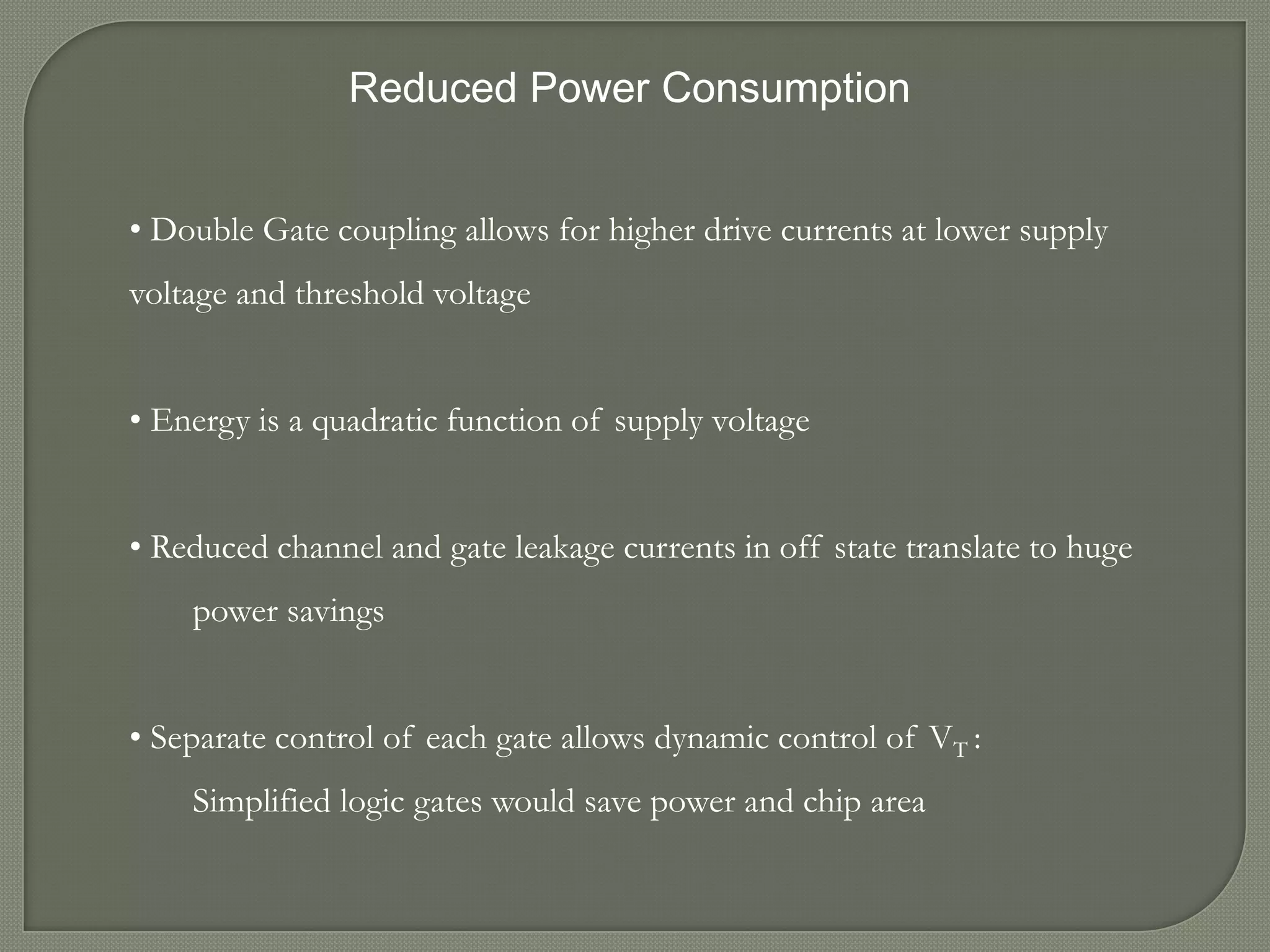 Double gate mosfet | PPTX | Physics | Science