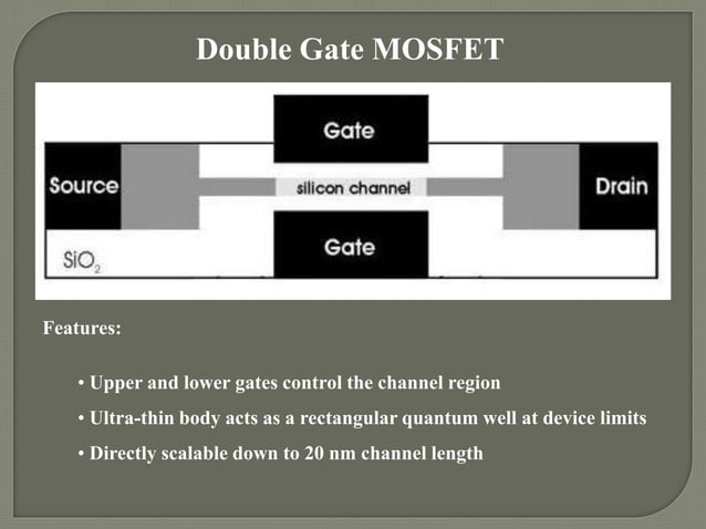 Double gate mosfet | PPTX | Physics | Science