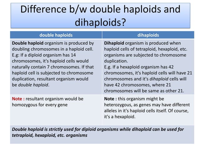 Double haploids | PPTX | Infertility | Reproductive Health
