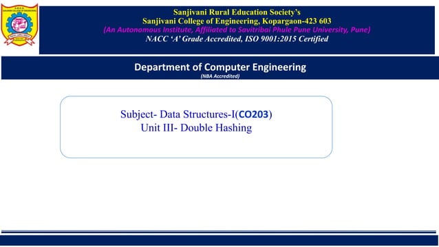 Double Hashing.pptx | Databases | Computer Software and Applications