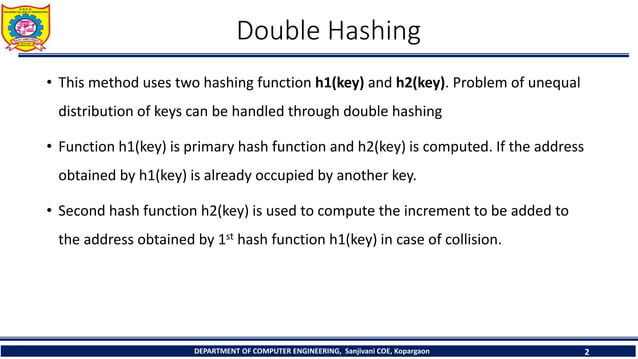 Double Hashing.pptx | Databases | Computer Software and Applications