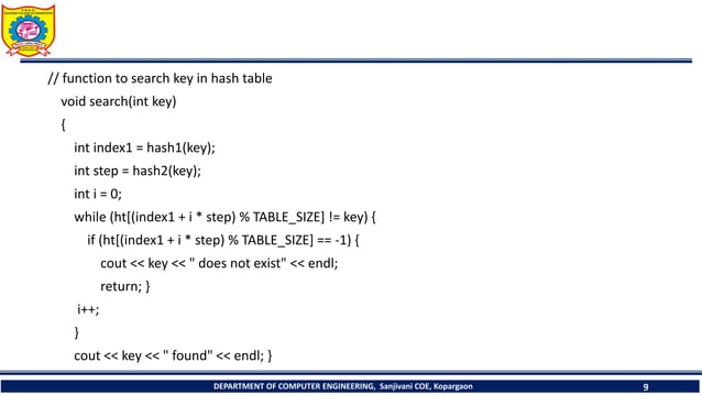 Double Hashing.pptx | Databases | Computer Software and Applications