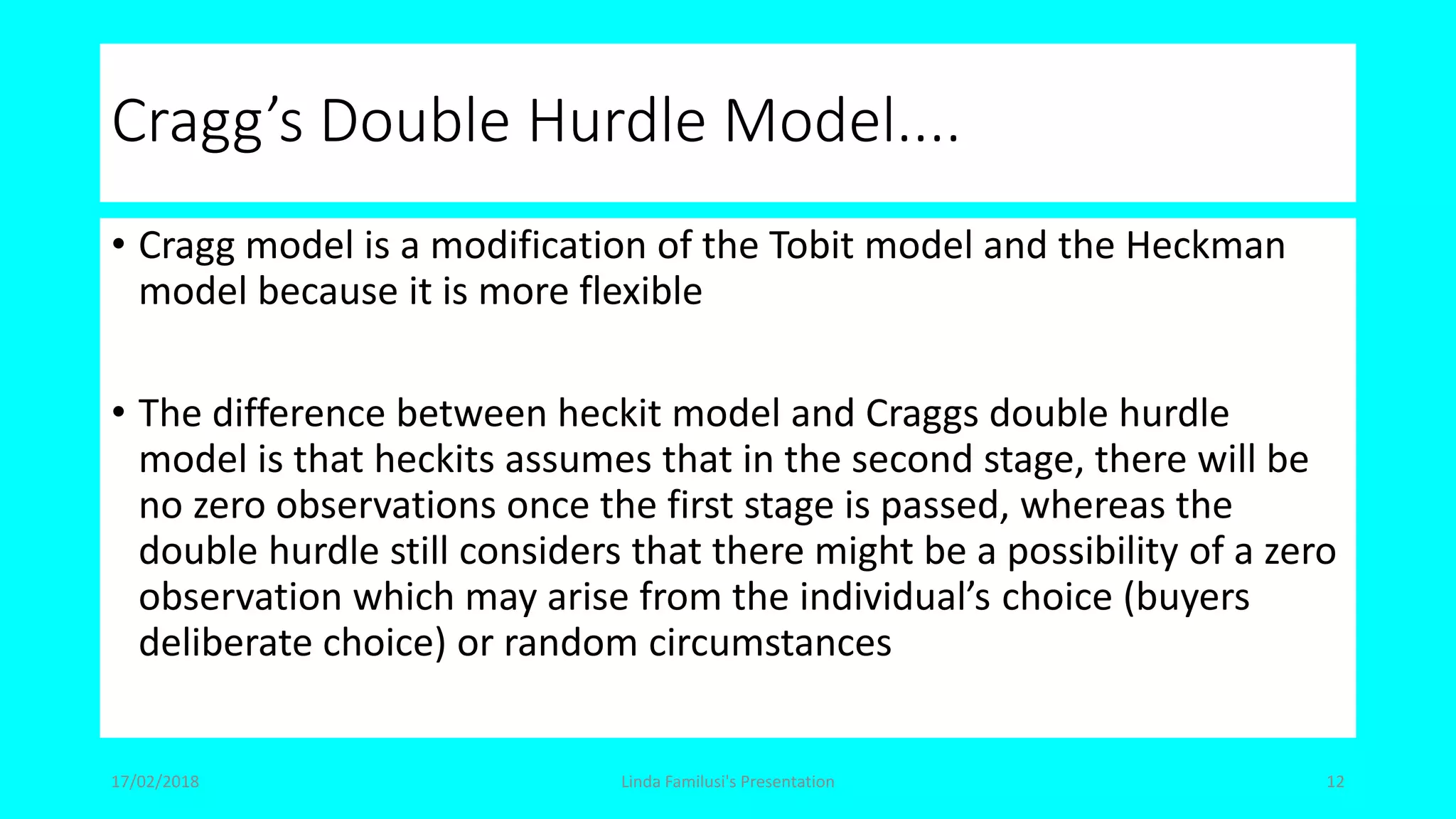 Double Hurdle Models | PPTX