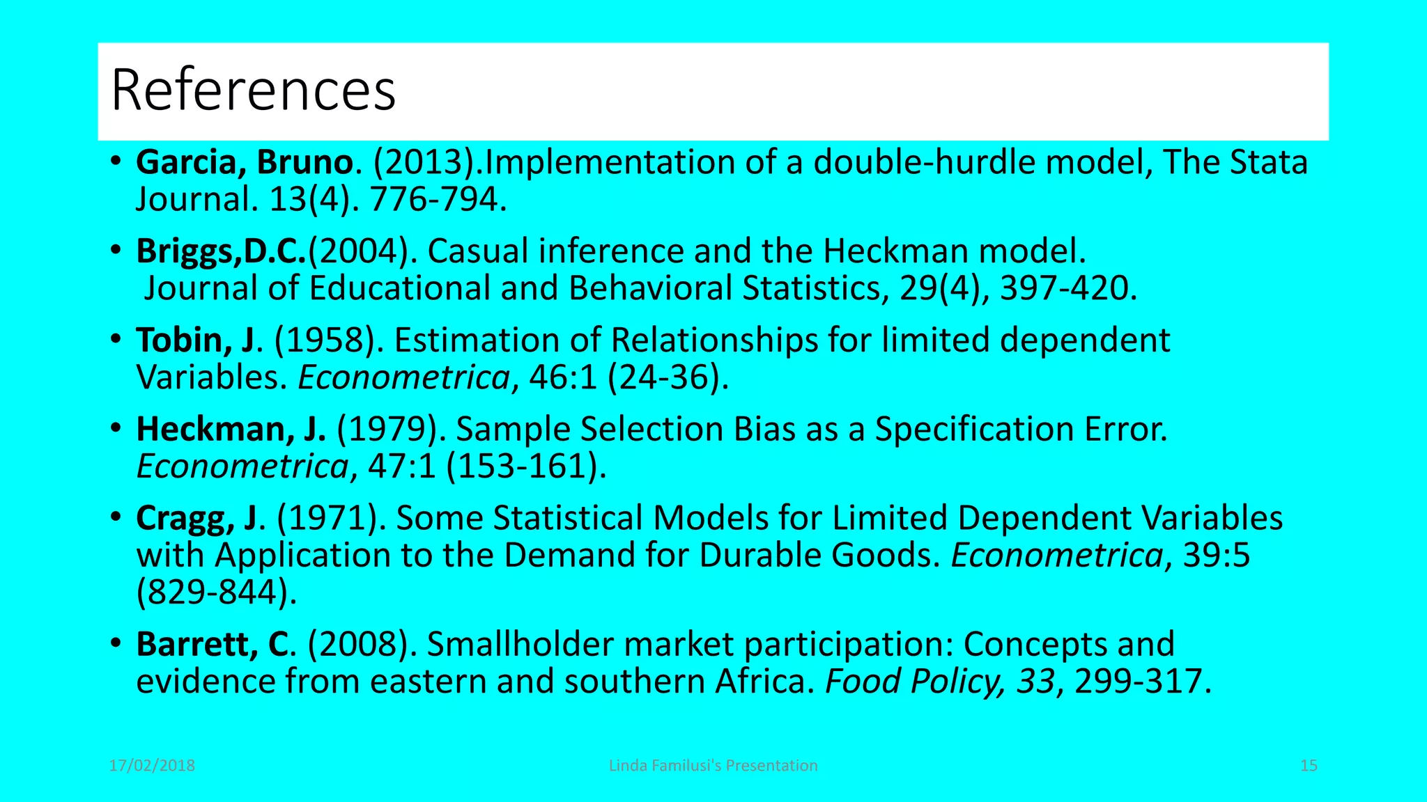 Double Hurdle Models | PPTX