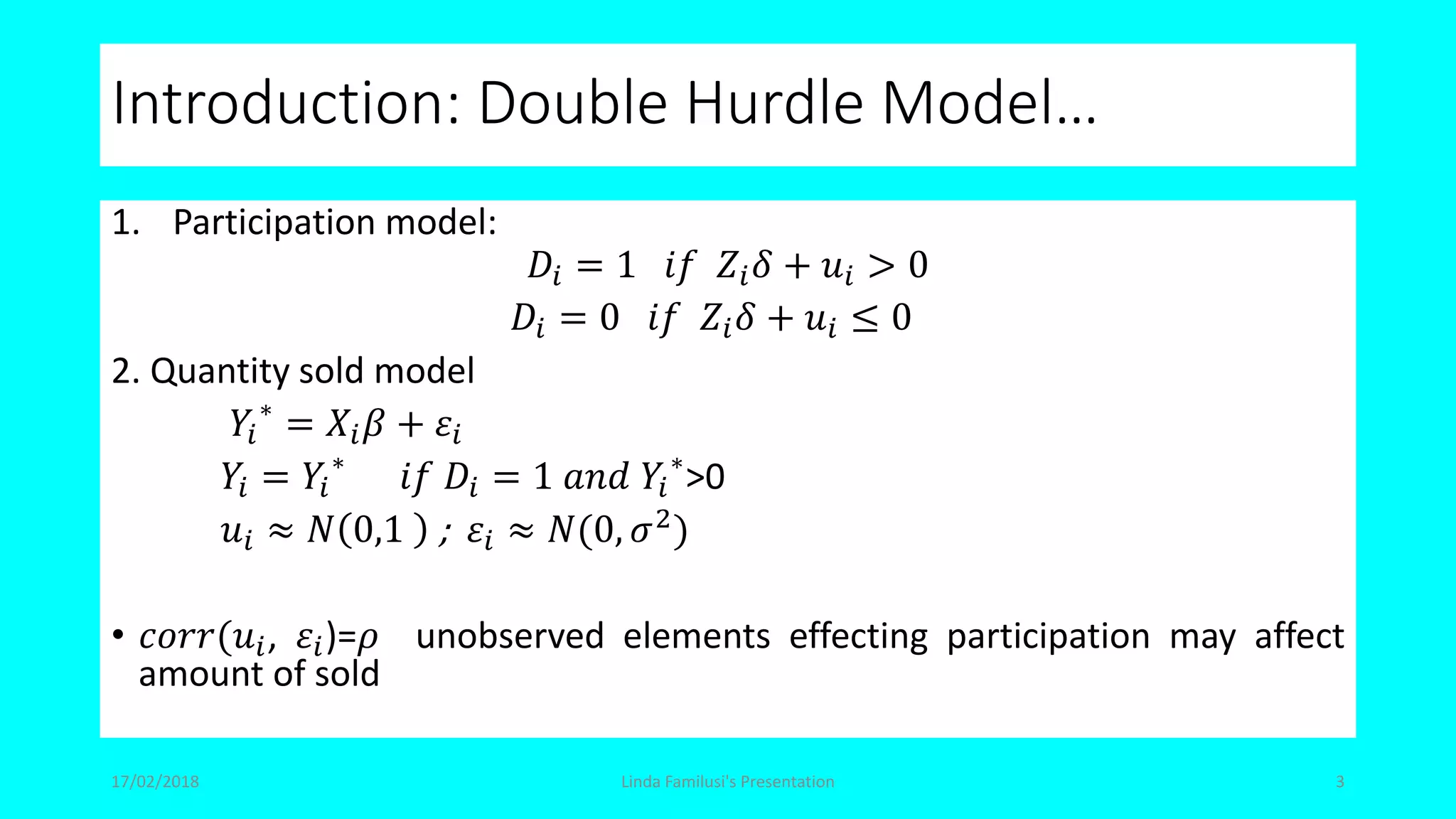 Double Hurdle Models | PPTX