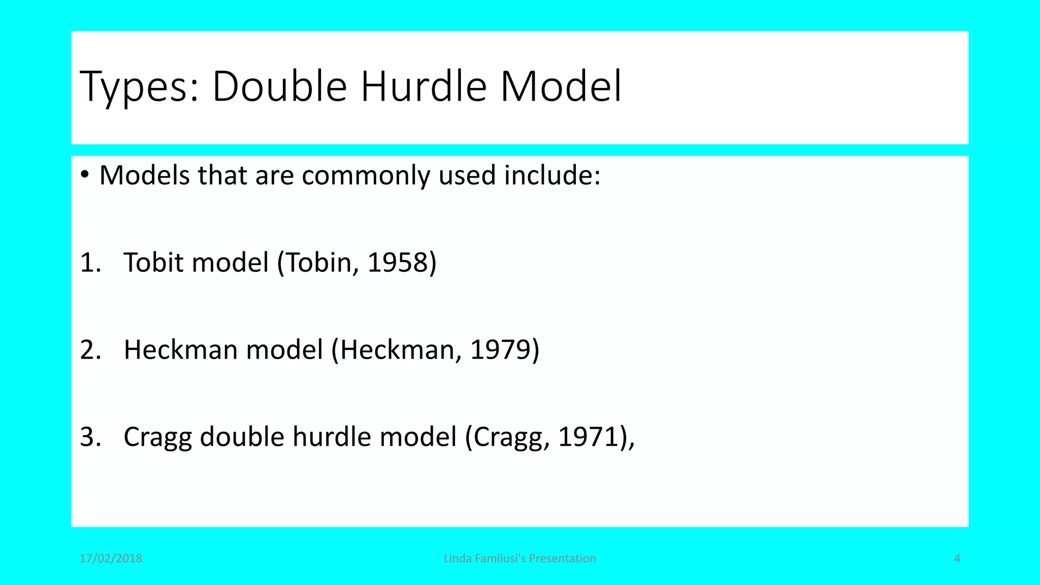 Double Hurdle Models | PPTX