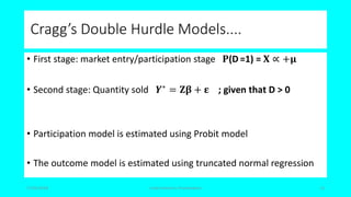 Double Hurdle Models | PPTX
