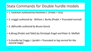 Double Hurdle Models | PPTX