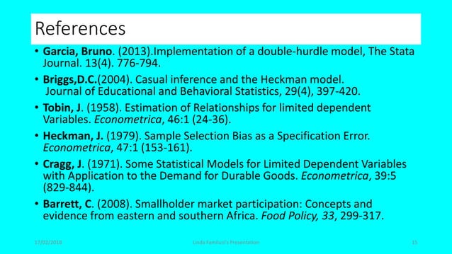 Double Hurdle Models | PPTX | Science
