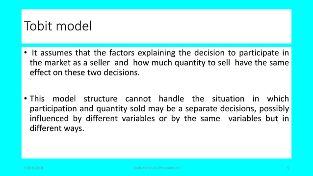 Double Hurdle Models | PPTX | Science