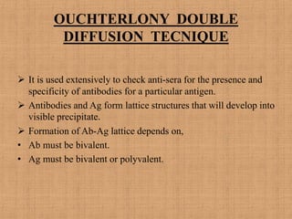 Double immunodiffusion technique | PPTX