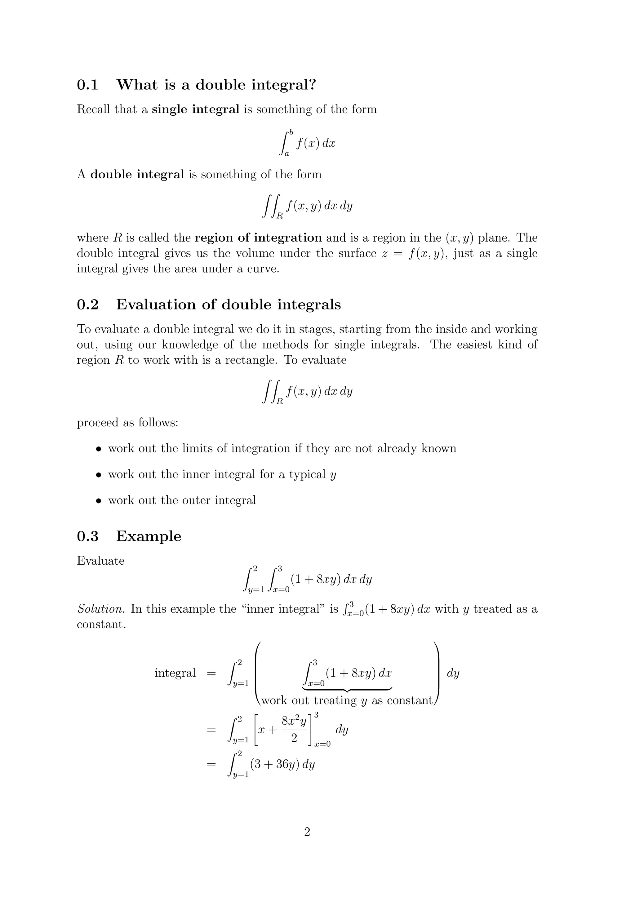 Double integration | PDF