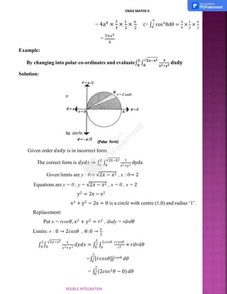 Double Integration examples of double integration with substitution.pptx