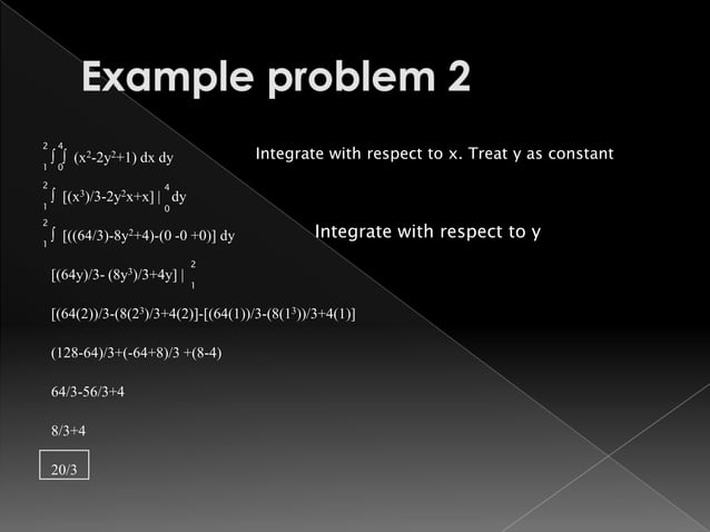 Double integration final | PPT