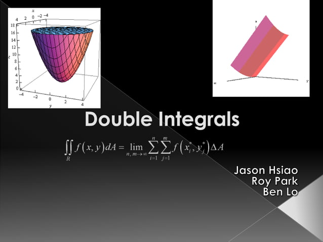 Double Integral Powerpoint | PPTX | Physics | Science