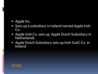 Double irish arrangement with Dutch sandwich | PPTX