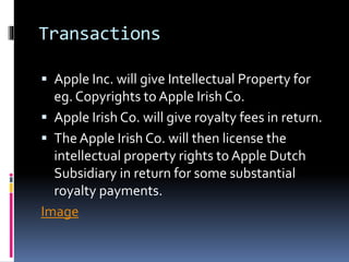 Double irish arrangement with Dutch sandwich | PPTX