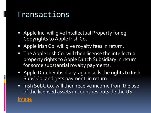 Double irish arrangement with Dutch sandwich | PPTX | Personal Taxes ...