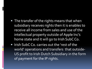 Double irish arrangement with Dutch sandwich | PPTX