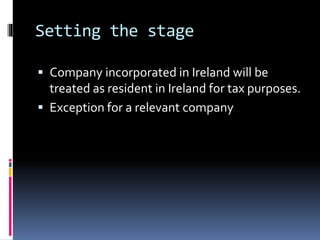 Double irish arrangement with Dutch sandwich | PPTX
