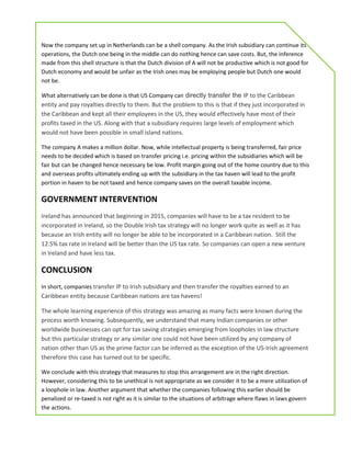 Double irish with Dutch sandwich arrangement | PDF