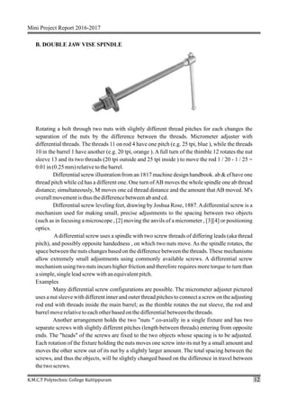 Mini project report Double jaw vise | PDF