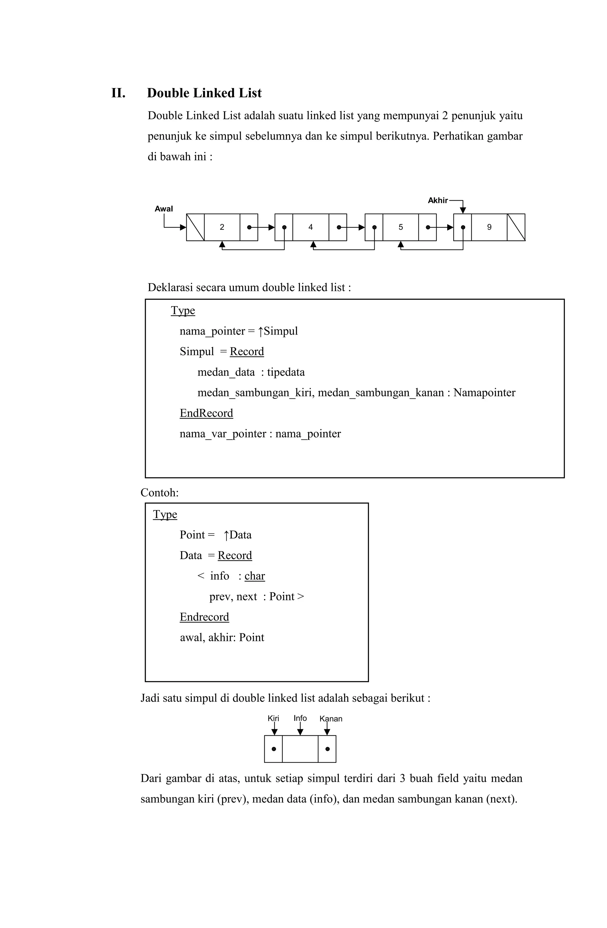 Double linked list | PDF