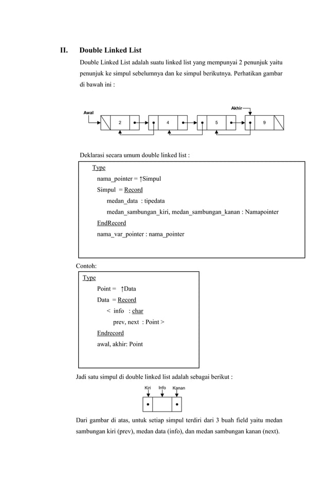 Double linked list | PDF
