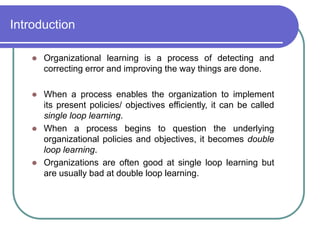 Double loop learning in organizations | PPT