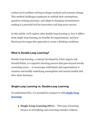 Double Loop Learning vs. Single Loop Learning_ Why It Matters for ...