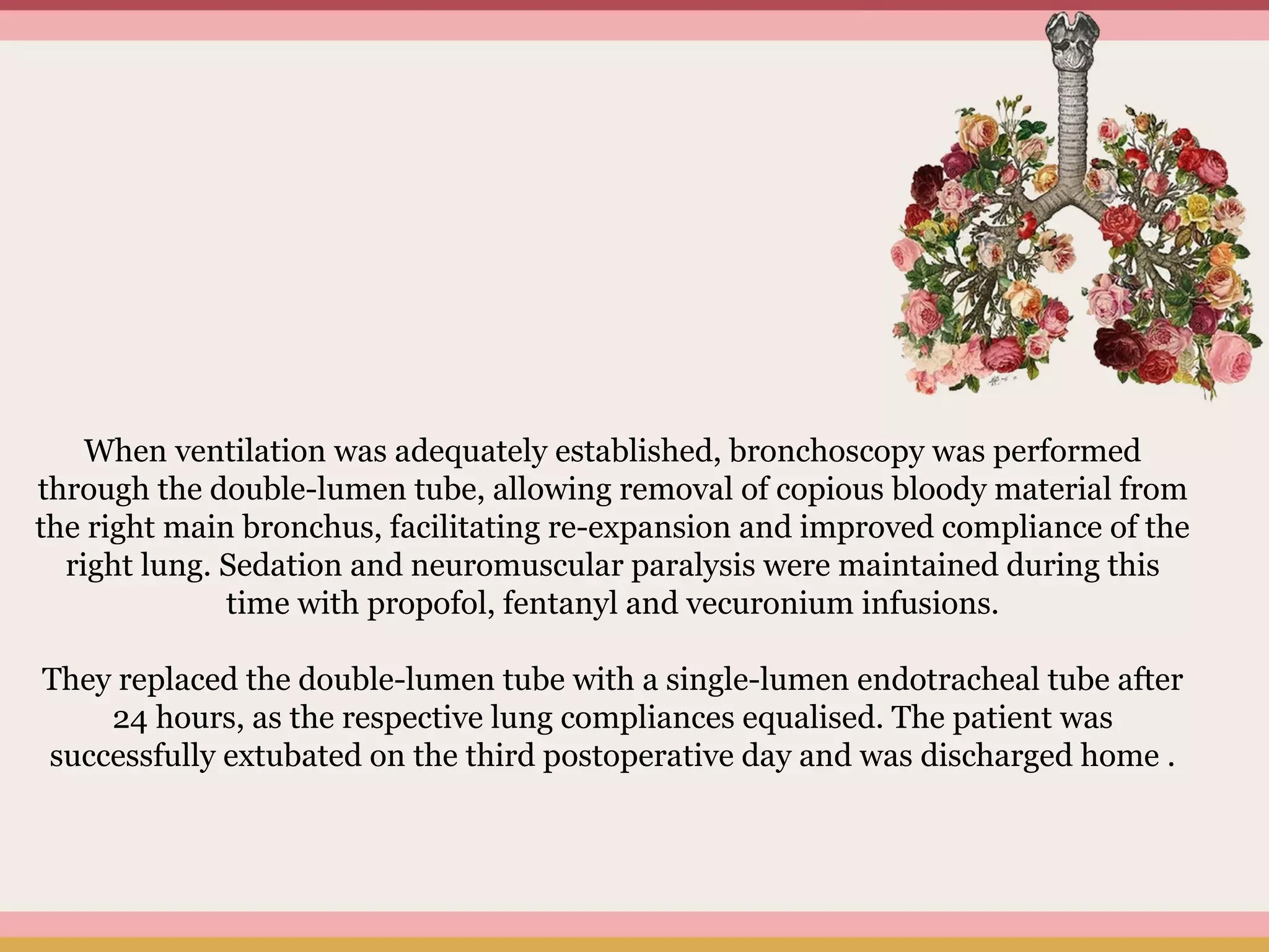 Double lung ventilation | PPT