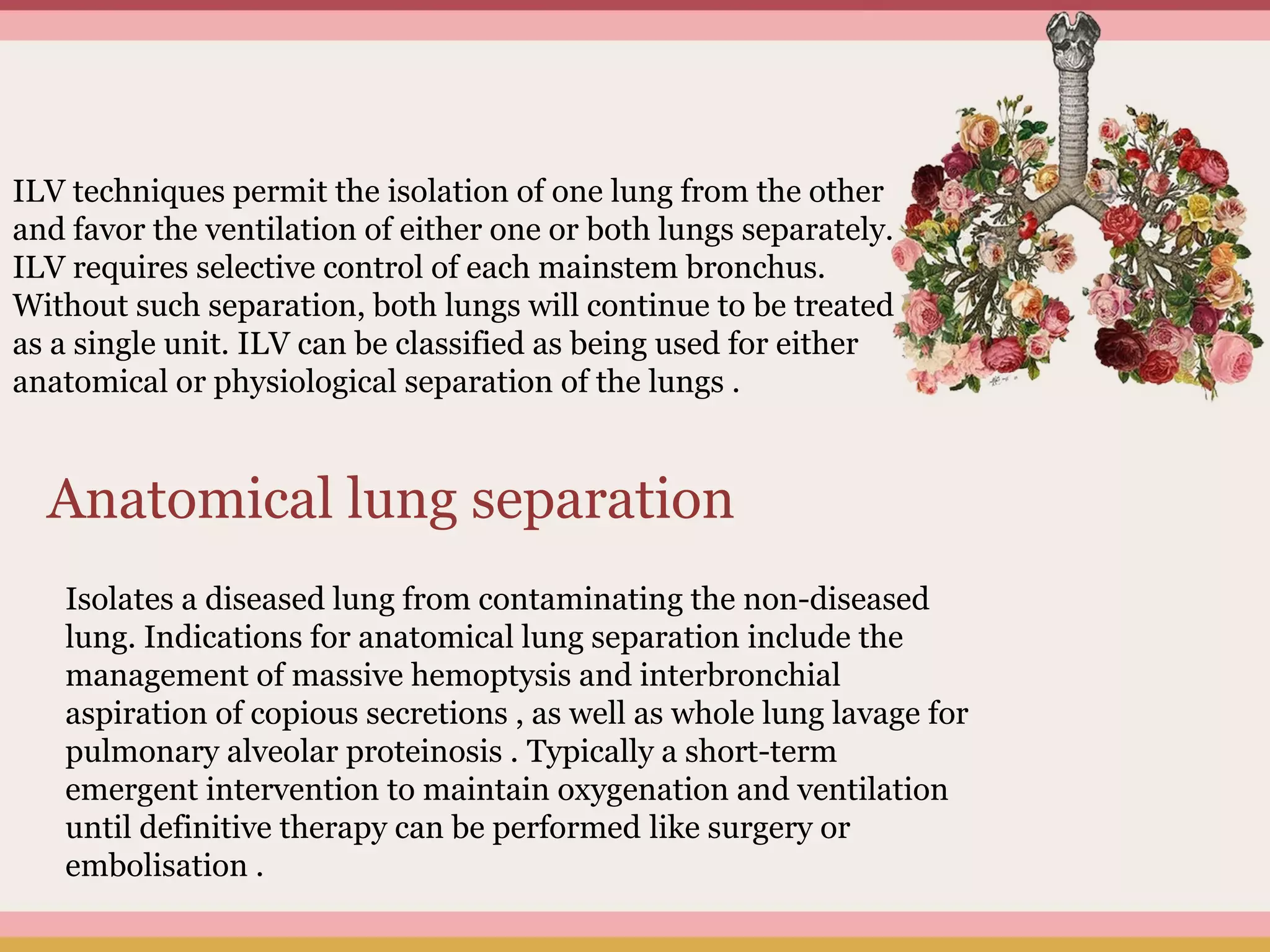Double lung ventilation | PPT