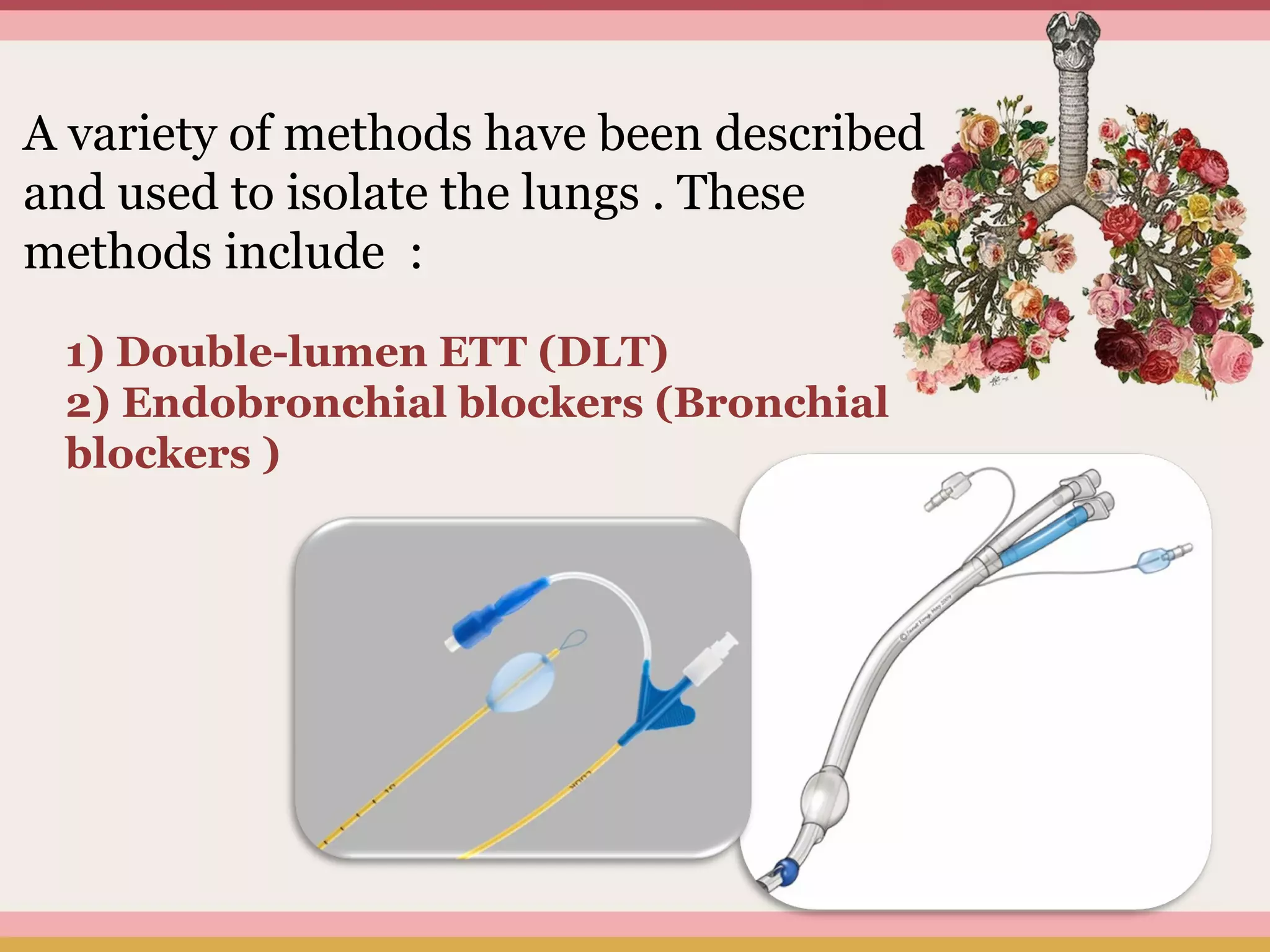 Double lung ventilation | PPT