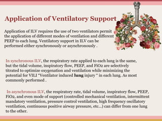 Double lung ventilation | PPT