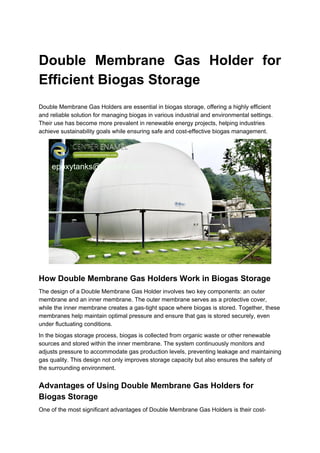 Double Membrane Gas Holder for Efficient Biogas Storage.docx